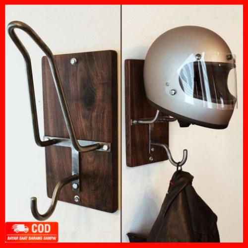 Jual Tempat Helem Gantung /Gantungan Helm Berdiri Besi Dinding Dengan ...