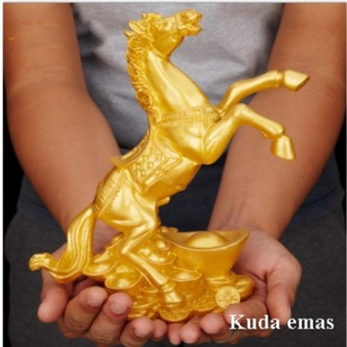 Jual Patung Kuda Emas Berdiri | Lambang Kekayaan & Hoki untuk Pengusaha ...