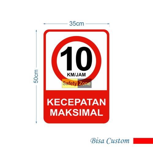 Jual RAMBU KECEPATAN MAKSIMAL 10KM/JAM 35CM X 50CM PLAT ALUMUNIUM ...
