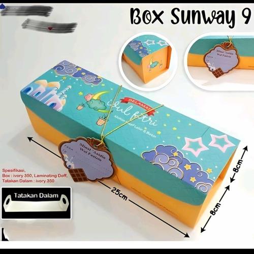 Jual Box Sunway 9 Dus Kotak Cake Lebaran Idul Fitri Roll Cake Kotak ...
