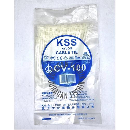 Jual KSS NYLON CABLE TIES CV-100/100X2,5MM 10CM PUTIH - Jakarta Pusat - Juragan Listrik. | Tokopedia