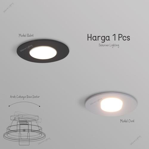 Jual Downlight led pinhol housing+bohlam sorot spotlight rumah led mr16 - Bulat Putih, +3w warm ...