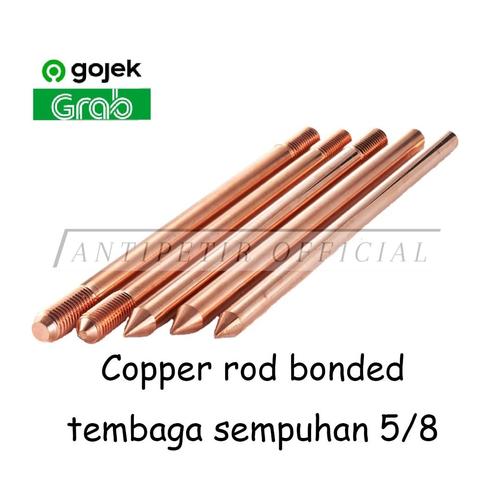 Jual Rod Copper Bonded / Batang Grounding / Ground Rod 5/8 x 2 meter - Kab. Bandung - AntiPetir ...