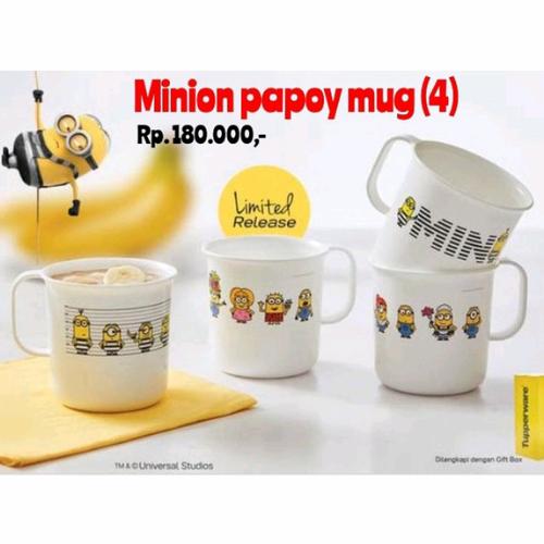 Jual Minion papoy mug /gelas tupperware / cangkir tupperware isi 4 ...