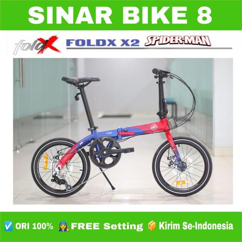 Jual Sepeda Lipat 16 Inch ELEMENT FOLDX X2 SPIDERMAN Folding Bike FOLD ...