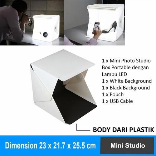 Jual Mini studio photo box LED foto portable photography folding light ...