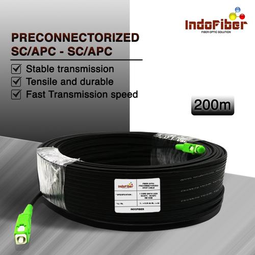 Jual Kabel Precon 200 meter Dropcore 1 Core 3 Seling SC APC Fiber Optik ...