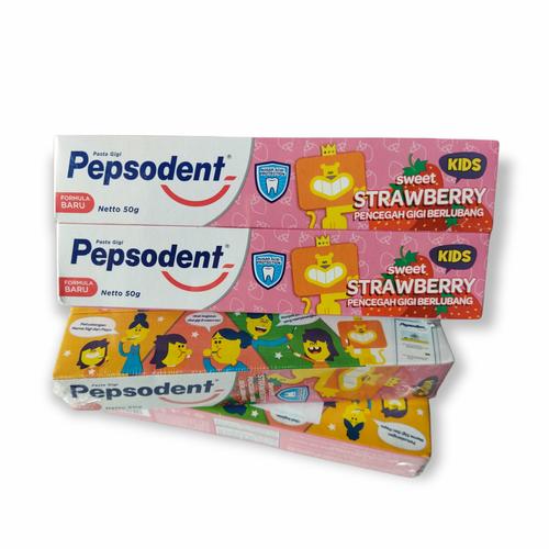 Jual PEPSODENT Kids Pasta Gigi Anak 50gr Rasa Strawberry - Kota ...