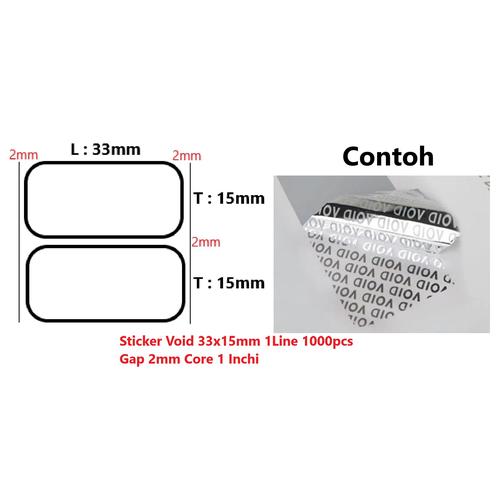 Jual Sticker Void Hologram Silver 33x15mm 1Line 1000pcs Gap 2mm Core 1 ...