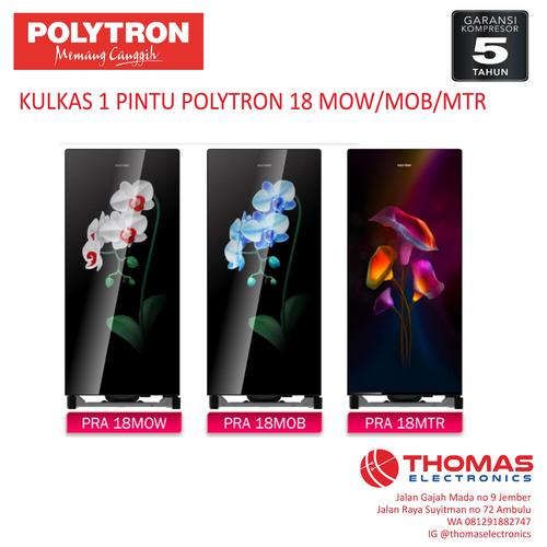Jual KULKAS 1 PINTU POLYTRON PRA 18 MOB PRA 18 MOW PRA18 MTR GARANSI ...