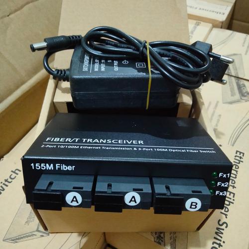 Jual MEDIA CONVERTER 3 PORT FO 2 PORT LAN 10/100 KONVERTER - AAB NON ADPTR - Kab. Bekasi - Imah ...