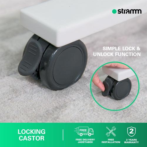 Jual Premium Locking Castor Wheels 4 pcs for Stramm Standing Desk - Kab ...