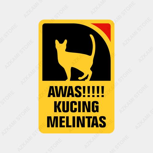 Promo Rambu Awas Kucing Melintas 20cm x 30cm - Plat Alumunium - Kota ...