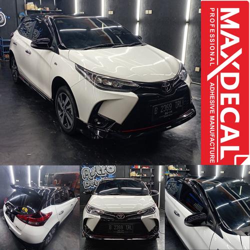 Jual Two Tone Color Wrapping Sticker Mobil Setengah Body Black Piano ...