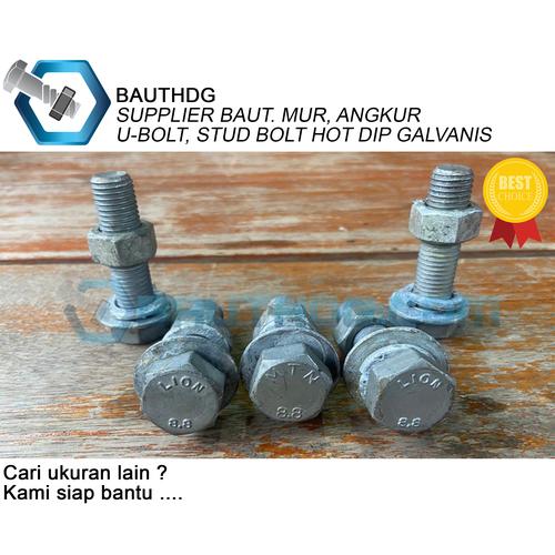 Jual Baut mur 8.8 M20x70 Full drat Hot Dip Galvanis (HDG) Komplit - Kota Bekasi - Bauthdg ...