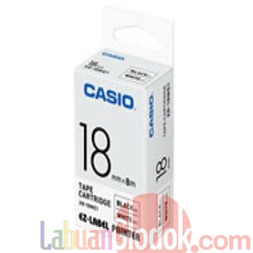 Jual Label Printer XR-18WE1 18mm Black on White Tape Label Casio/casio ...