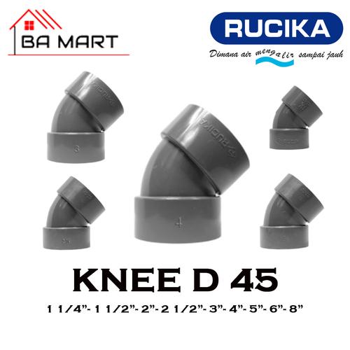 Jual Knee PVC 45 D 1 1/4" - 8" Inch Rucika Elbow PVC D Rucika - 1 1/4 ...