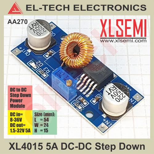 Jual XL4015 8-36V Step Down to 1.5-32V 5A DC-DC Converter Power Modul ...