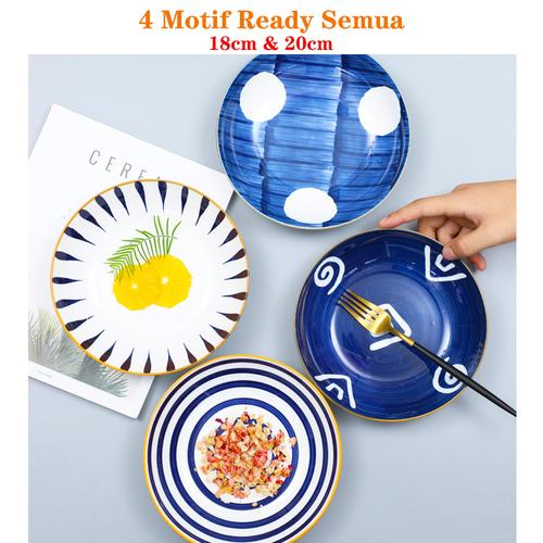 Jual Piring Japan Style Keramik Bualt Modern 18cm/20cm - BulatPutih18cm ...