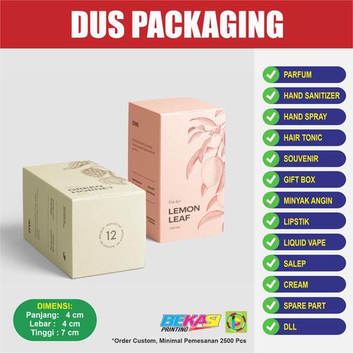 Jual 4x4x7 cm Box Packaging Dus Kemasan Botol Spray Kayu Putih 20 ml ...