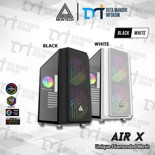 Promo Montech Air X - ARGB High AIrflow Tempered Glass ATX Gaming Case ...