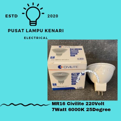 Jual Civilite Lampu MR16 7Watt 220Volt 25Degree 6000K White - Jakarta ...
