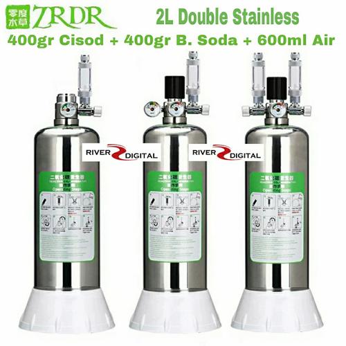 Jual WYIN ZRDR Tabung Co2 Cylinder 2L Double Stainless Generator DIY ...