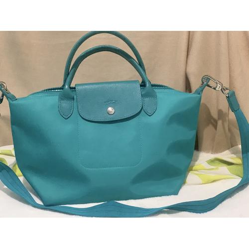 Jual preloved longchamp original le pliage neo small toquise / tosca ...