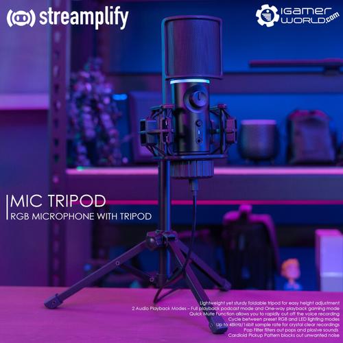 Jual Streamplify MIC TRIPOD RGB USB Microphone With Tripod & Pop Filter ...