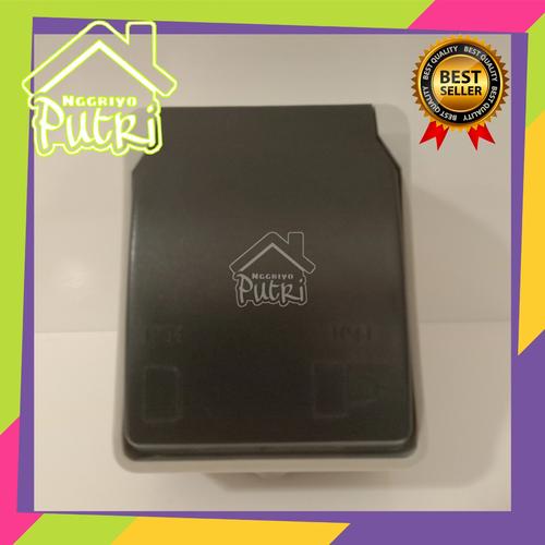 Jual Colokan Outdoor Dinding 1 Panel/Stop Kontak Outdoor 1 Panel-Hitam ...