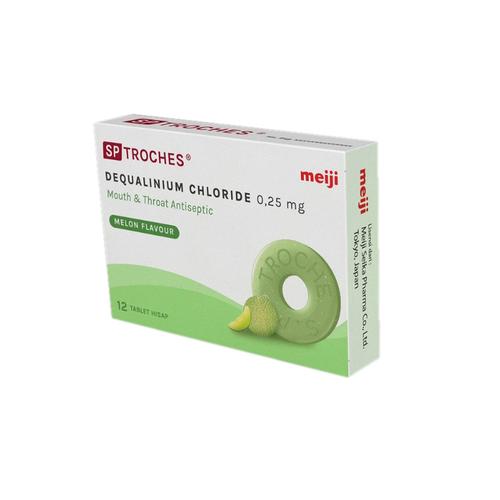 Jual SP Troches Meiji isi 12 Permen Sakit Tenggorokan Antiseptik Melon ...