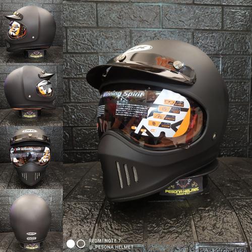 Jual HELM INK TROOPER RETRO SOLID Black MATT/DOFT - Kab. Bekasi ...