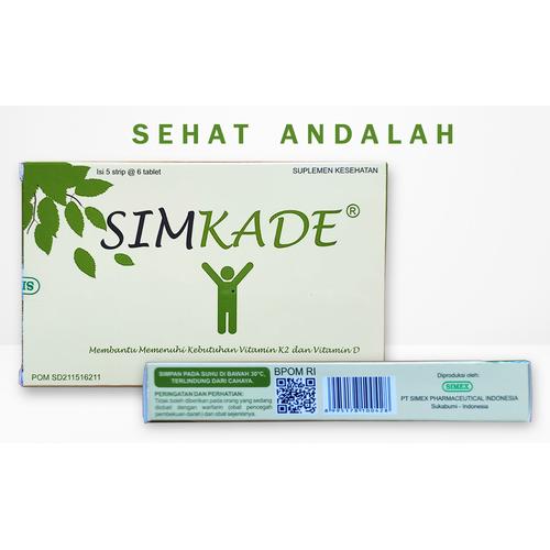 Jual SIMKADE (1 BOX / 30 TABLET), VITAMIN K2 + D3 - Jakarta Barat ...