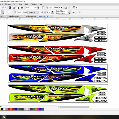 Jual striping stiker supra 125 motif wave dragon - Merah - Kab. Bogor ...
