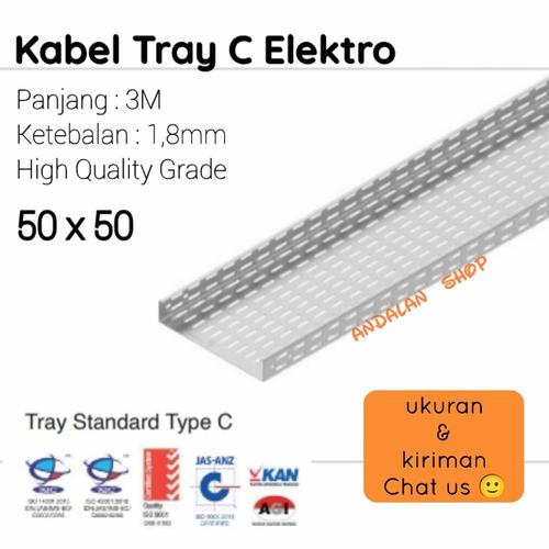Jual kabel tray C 50 x 50/ cable tray/ tray kabel 50 x 50 - Hotdip ...