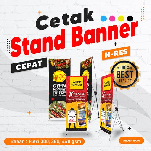 Jual Custom Cetak Standing Banner X dan Y Banner, kaki aluminium - Roll ...