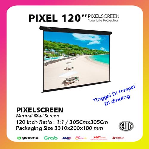 Jual Pixel Layar Wallscreen Proyektor 120 Inch Projector Screen 120 ...