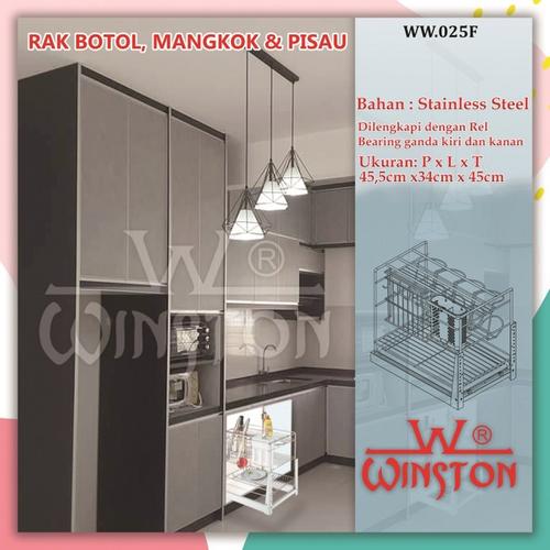 Jual PRO Rak Piring Rak Botol Stainless Winston WW 025F for Kitchen ...