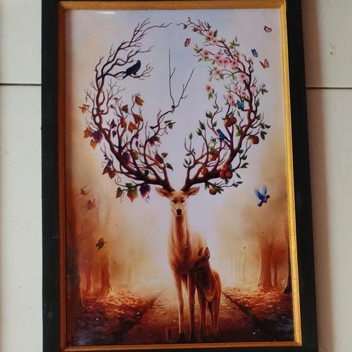 Jual lukisan cetak kepala rusa plus bingkai ukuran 65×45 - Kab. Cilacap ...