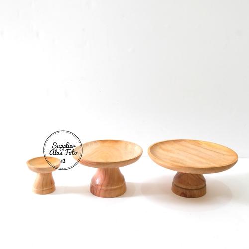 Jual SAF stand cake kayu / display putar dessert kue / properti foto ...