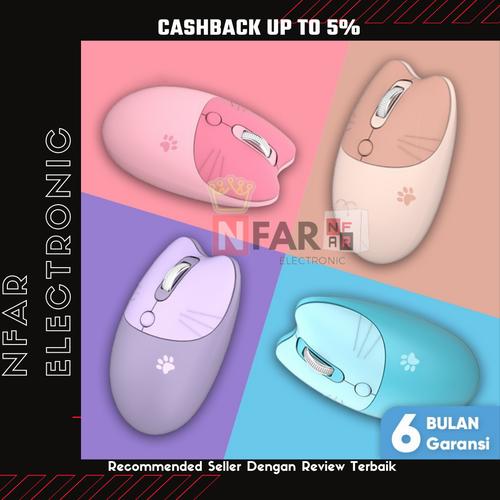 Jual Mouse Wireless Karakter Lucu 2.4g Mouse Cat Ear Design M3 Silent ...