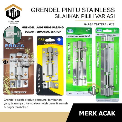Jual Grendel pintu dan jendela Stainless stenlis 2 inch ,3 inch, 4 inch ...