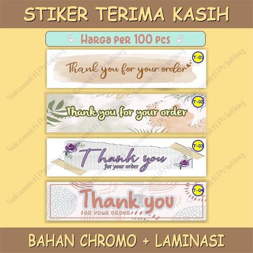 Jual Stiker Label Terimakasih, Thank you Label Sticker - T-01 - Kab ...