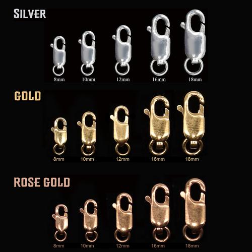 Jual BAHAN PERAK 925 Kokot Udang Ukuran 8 - 18mm / Kokot Udang / Kait ...