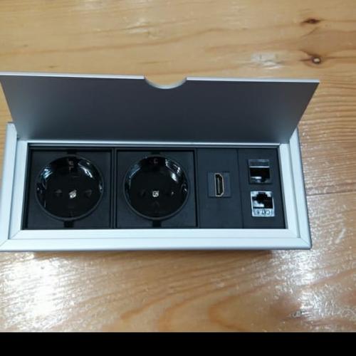 Jual STOP KONTAK MEJA 2 POWER HDMI LAN CAT6 RJ45 DATA TELP - Jakarta ...