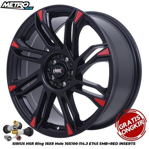 Jual Velg Ring 18 Keren pcd 10x100 Warna Black Red For Captiva ...