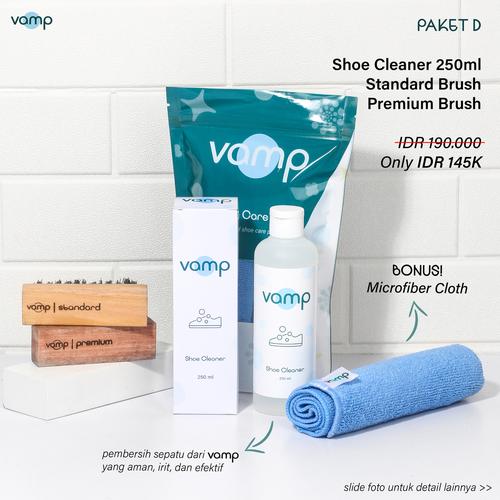 Promo Shoe Cleaner 250ml + Premium Brush & Standard Brush | Pembersih ...