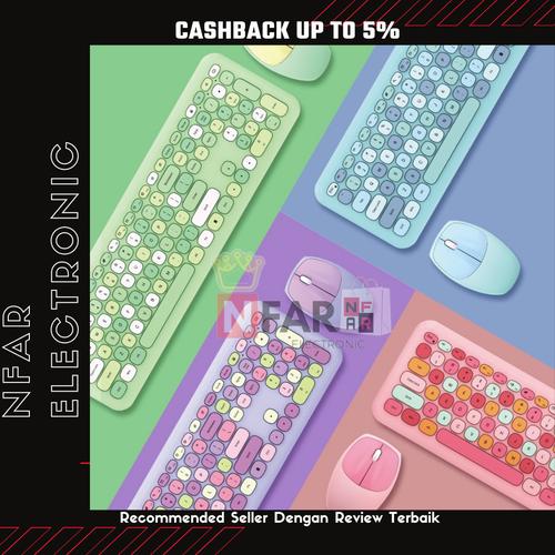 Jual Keyboard Mouse Wireless Combo Karakter Lucu Unik Keyboard Fashion ...