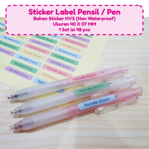 Jual STICKER LABEL PENSIL PEN SPIDOL CUSTOM NAMA - Jakarta Barat - KR ...