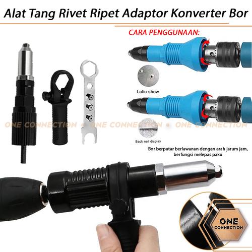 Jual Alat Tang Rivet Ripet Adaptor Konverter Bor Paku Rivet Elektrik ...